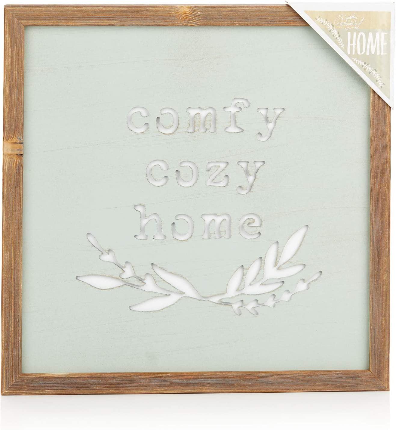Decorative Expressions 12x12 Wooden Sign Comfy Cozy Home - Walmart.com