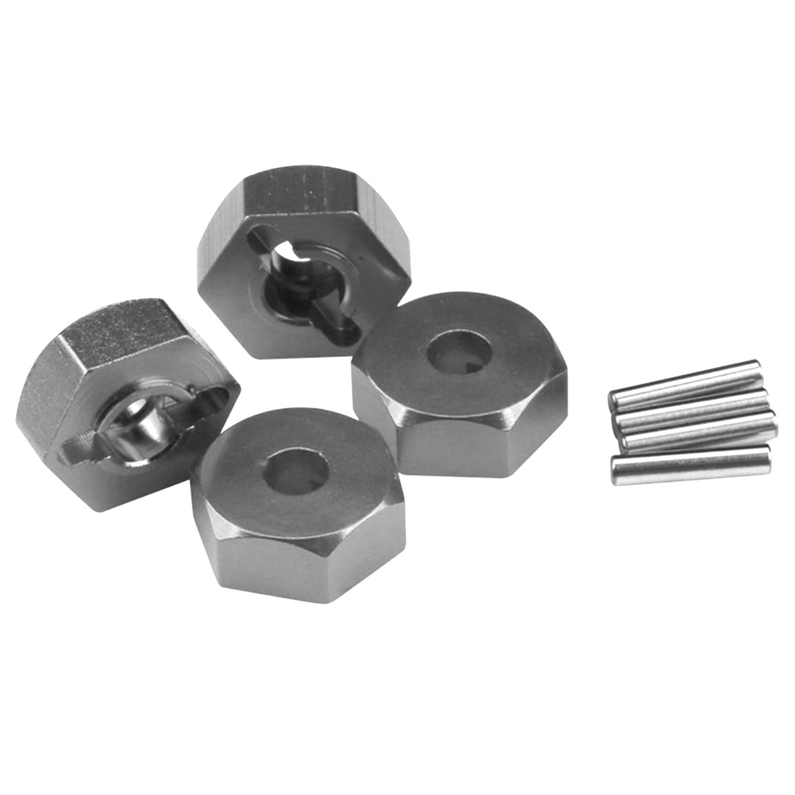 4Pcs 12mm Metal Wheel Hex Hubs With Axle Pins For Traxxas 1/16 E-Revo ...