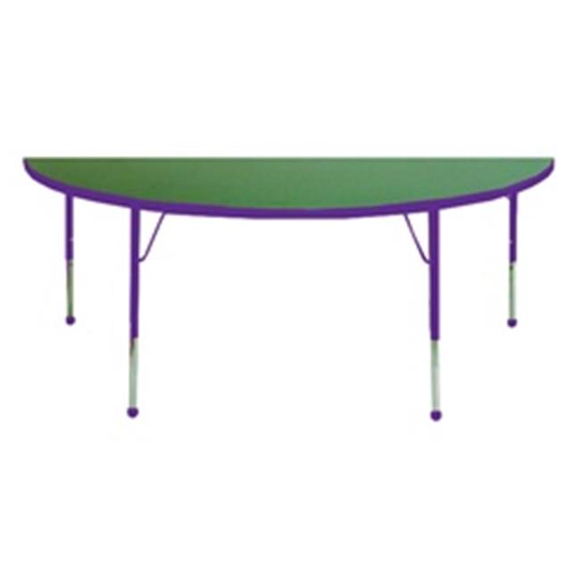 Mahar Manufacturing N48HRPR-SN Half Round Activity Table with Grey ...