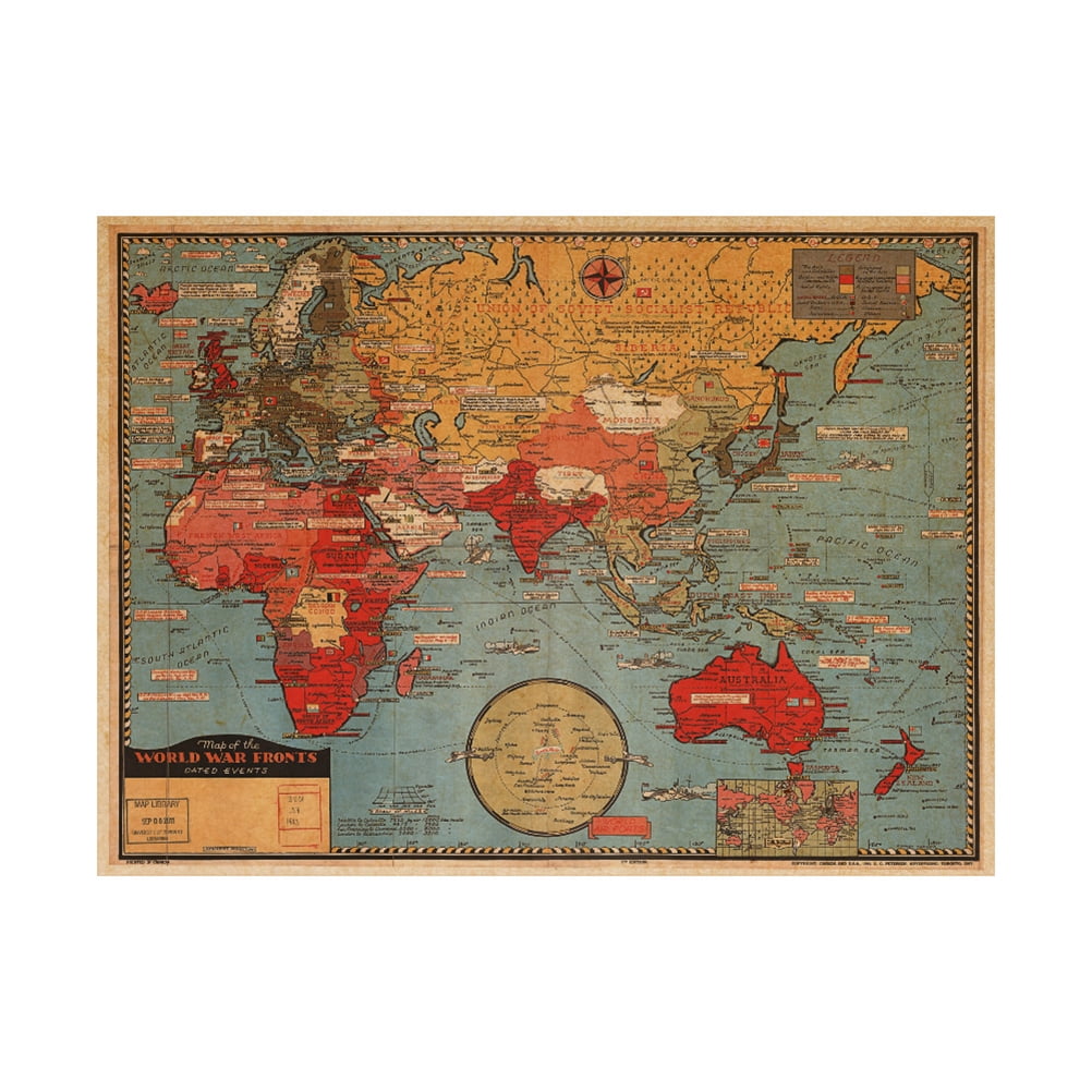 Click here for Miangastore World Map Wall Sticker Multi Color Dec... prices