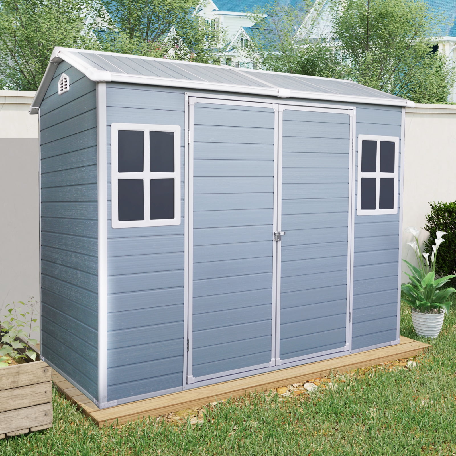 Click here for Canlux 8 Ft X 4 Ft Outdoor Storage Shed With Two-W... prices