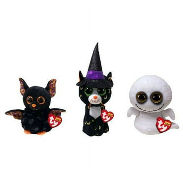 TY Beanie Babies - Jinxed The Halloween Black Cat With Pumpkin Bag (5.5 ...