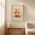 Affixzi Retro Line Art Illustration of a Dancing Couple in Red and ...