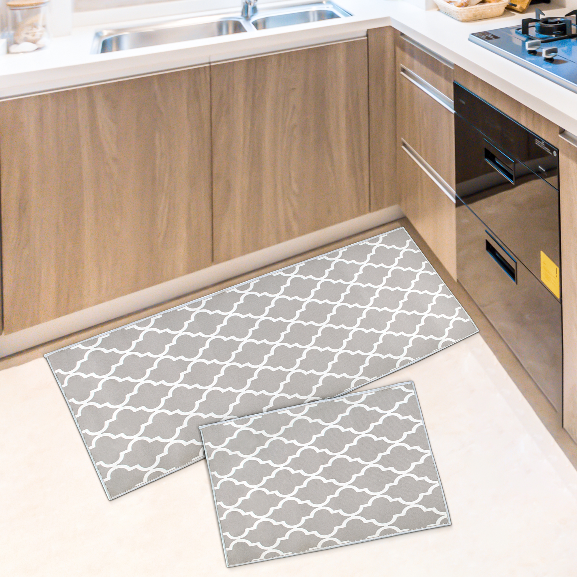 Non-Slip Kitchen Rug Sets, WeGuard Soft Microfiber Kitchen Mat, Super ...
