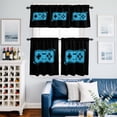 Blue Game Handle Kitchen Curtains, Kitchen Curtains and Valances Set of ...