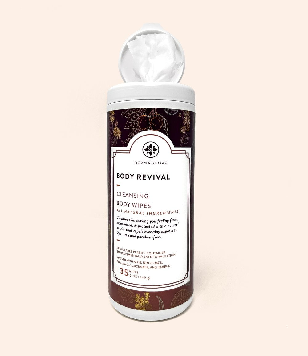 BODY REVIVAL WIPES by DERMAGLOVE - Full Body Cleansing and Revitalizing ...