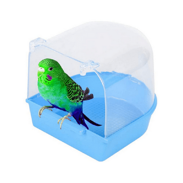 LINASHI Transparent Bird Bath Box Bird Cage Accessory Supplies Bathing ...