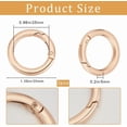 3Pcs Alloy Spring Gate Rings Ring Light Gold 35x5mm Inner Diameter ...