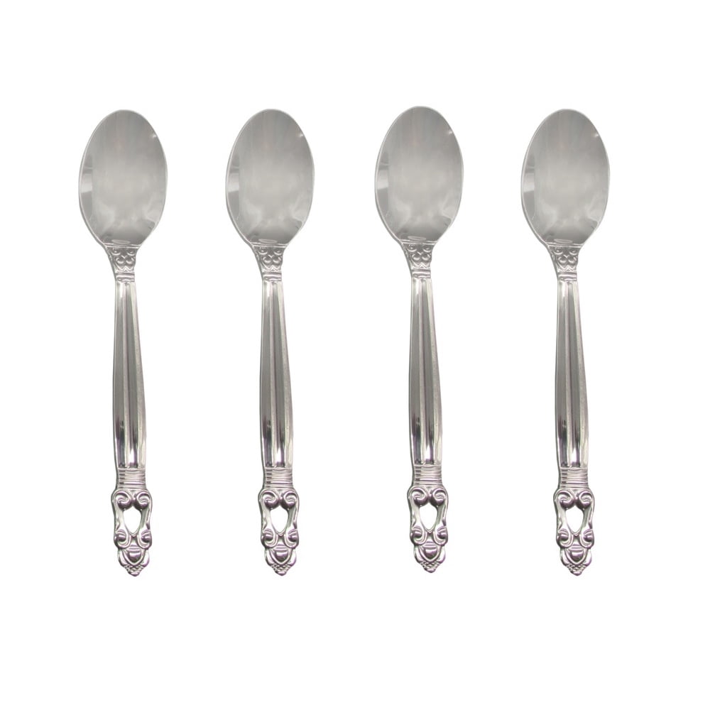 Towle Stockholm 18/10 Stainless Steel Teaspoon (Set of Four) - Walmart ...