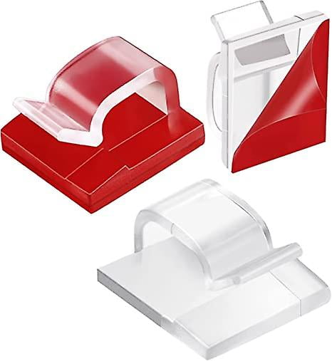 100 Piezas de Clips para Cables Suyoo Autoadhesivos para Gestión de ...