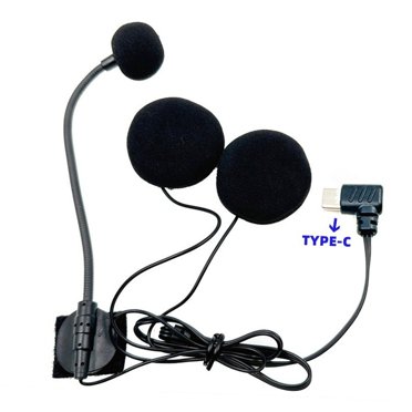 BAOFENG 2 PIN Full Face Motorcycle Helmet Kit, Dual Side Earpiece Mic ...