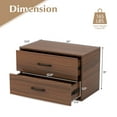 Costway 2-Drawer Stackable Storage Dresser with Stability Kits ...