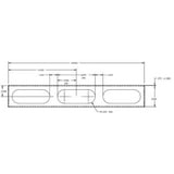 BUYERS PRODUCTS LB3253ALDT Triple Oval Light Box, 3x25x3 In., Alum ...