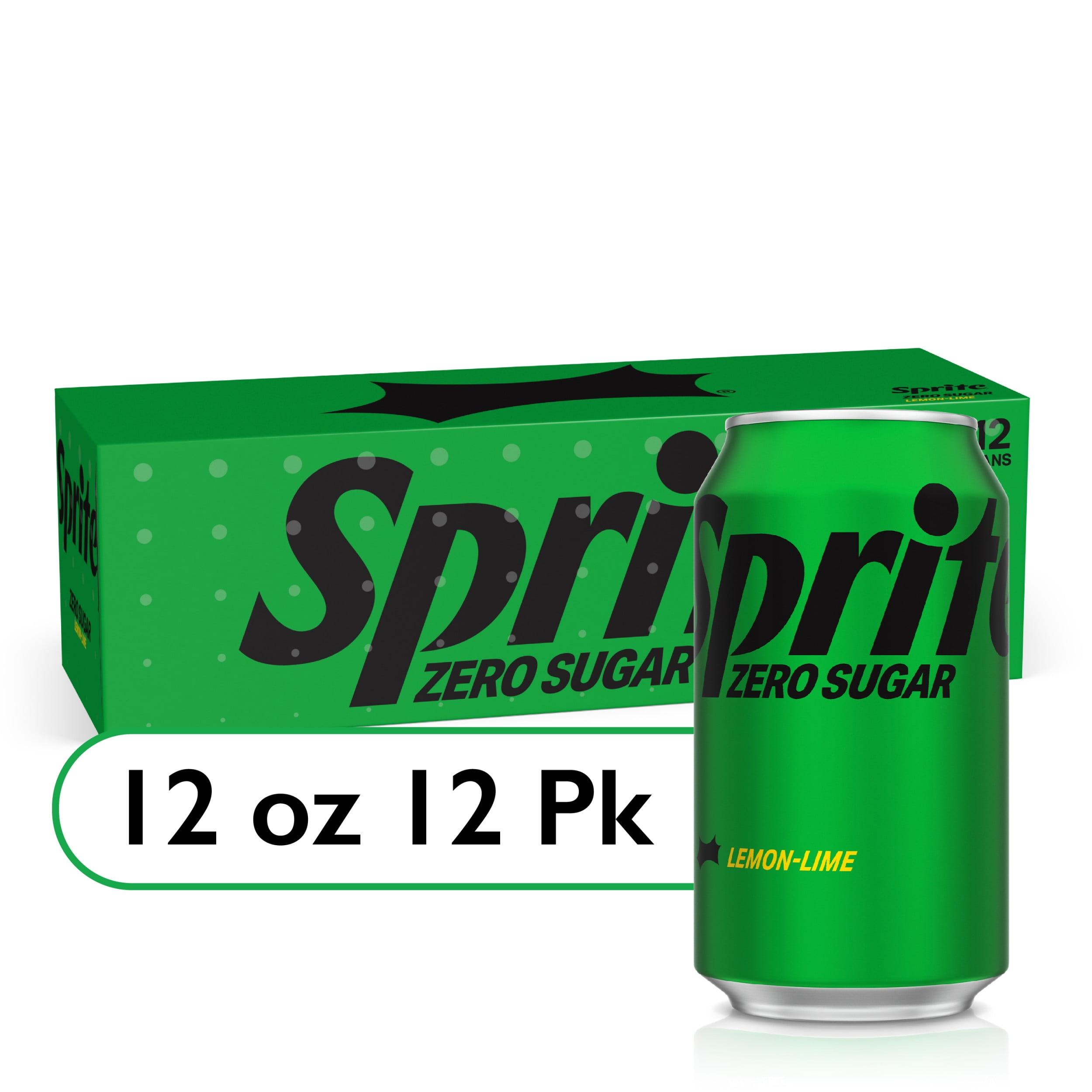 Sprite Zero Sugar Lemon Lime Soda Pop, 12 fl oz, 12 Pack Cans - Walmart.com