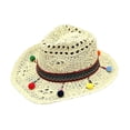 Yuanlong Unisex Cowboy Hat Classic Hand Woven Straw Hat Wide Brim Sun ...