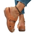 BRGZLK Peep Toe Wedge Sandals For Women Hollow Breathable Cushioned Non ...