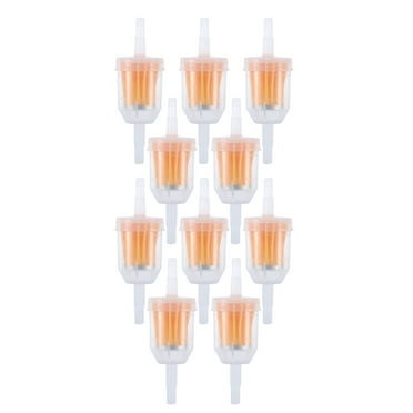 Unique Bargains 2pcs Clear Yellow Plastic Fuel Filters Engine Gas Fuel ...