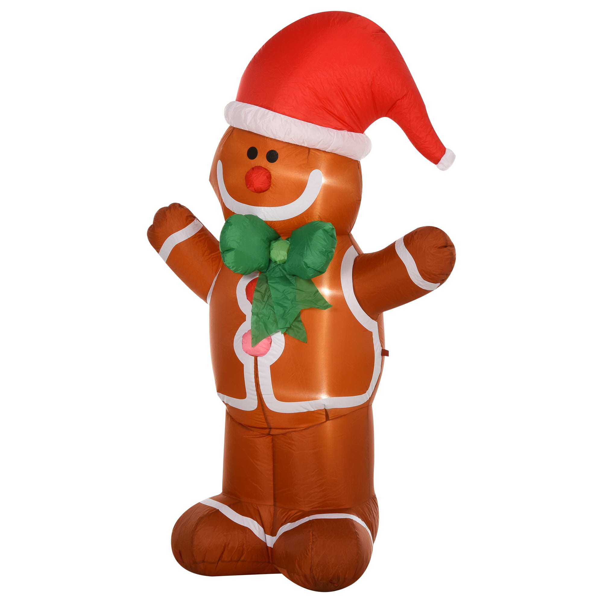 Homcom 6 Christmas Inflatable Gingerbread Man Holiday Yard Lawn
