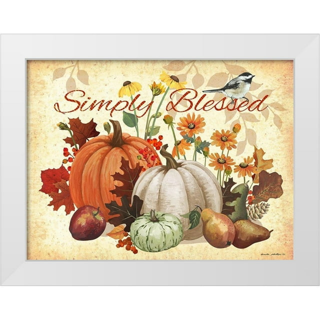 Phillips, Anita 14x12 White Modern Wood Framed Museum Art Print Titled - Simply Blessed ...