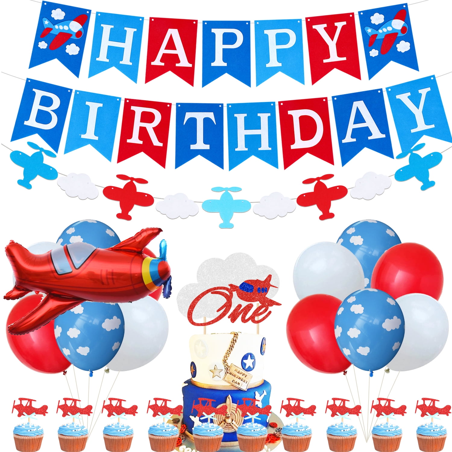 Airplane 1st Birthday Party Decorations, Airplane Birthday Party ...
