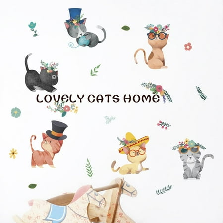 Cartoon cat wall stickers | Walmart Canada