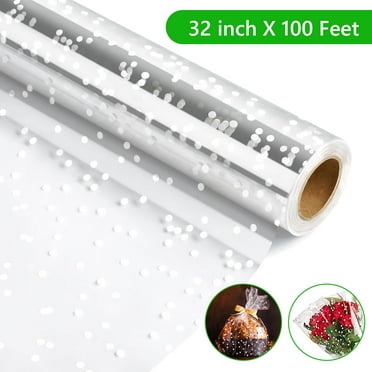AQRS 1 Roll 40CMx30M Cellophane Wrapping Paper Colorful Waterproof Heavy-duty Flower DIY ...