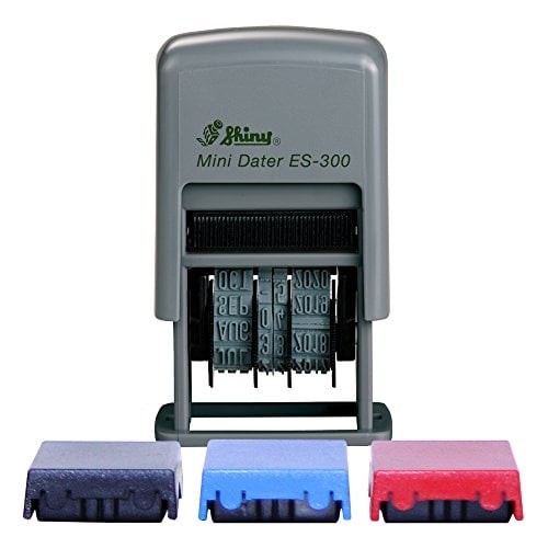 Shiny ECO Line Self Inking Mini Dater with 3 Ink Pads (ES-300 Bundle ...