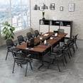 4-Pack Folding Conference Room Table with Wheels, Mobile Modular ...