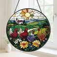 Autumn Turkey Bird Stained Glass Style Window Hanging Suncatcher ...