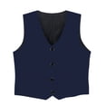 Boys' Solid Color Vest, V-Neck Button Front Sleeveless Blazer Style ...