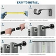 "Walmart 32-120"" Heavy Duty Telescoping Curtain Rod Set, 1 inch ...