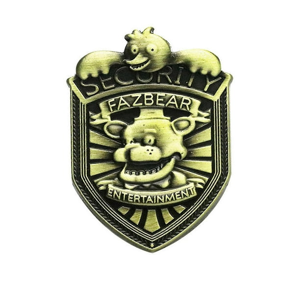 FNAF Five Nights at Freddy's Security Badge Pin Silver Gifts New ...