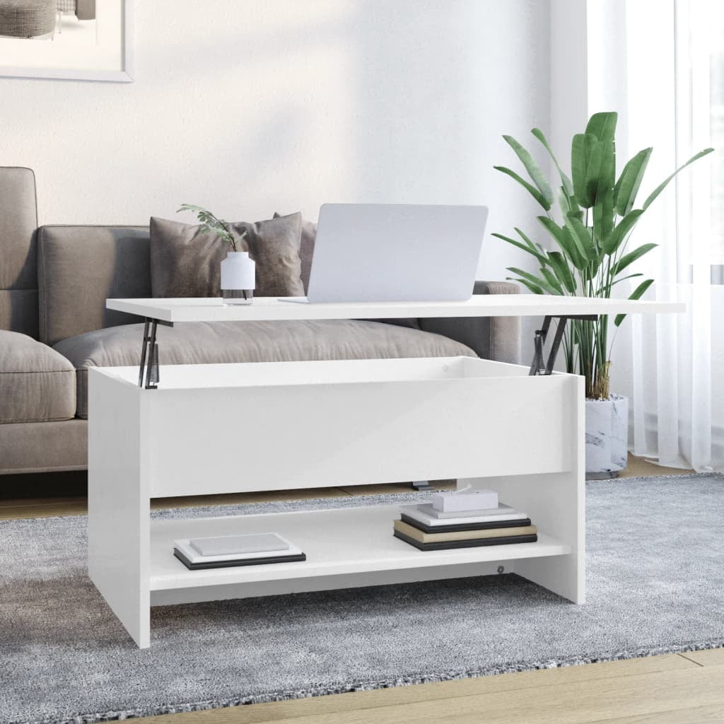 Click here for Vidaxl Coffee Table High Gloss White 80x50x40 Cm E... prices