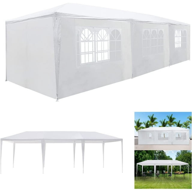 Outdoor Canopy Tent 10x30 ft Party Tent with 8 Side Walls for Parties ...