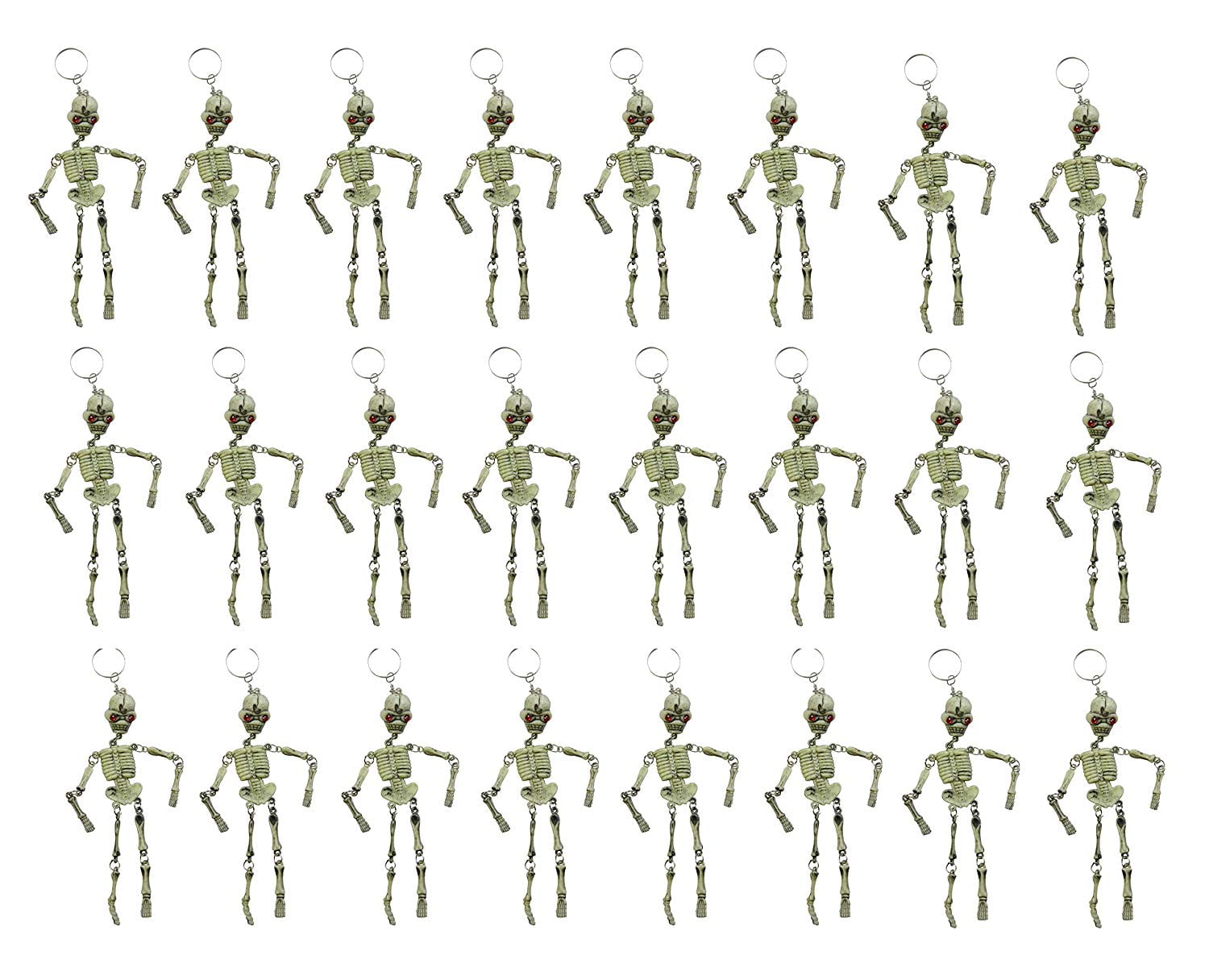 Curious Minds Busy Skeleton Keychains Green Party Favors, 24 Count ...