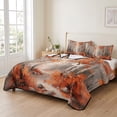Queen Quilt Bedding Set Abstract Autumn Birch Forest Trees Breathable ...