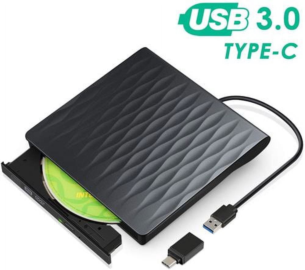 Unidad externa de CD y DVD, grabadora de DVD externa con USB 3.0 tipo C ...