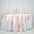 Efavormart 90" | Rose Gold | Blush Satin Overlay | Seamless Square ...
