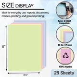 BAZIC Products, Pastel Color Multipurpose Paper, 8.5x11, 25 Sheets ...