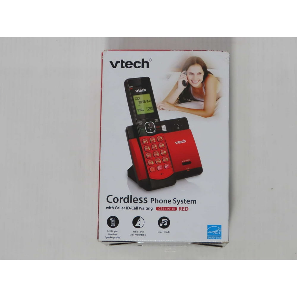Vtech Cs5119 16 Red Cordless Phone With Caller Id Call Waiting