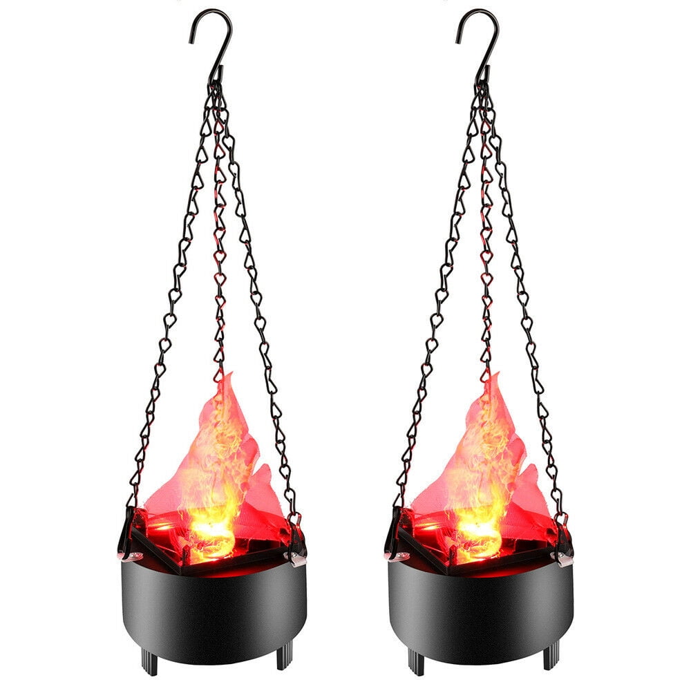 2PCS 3D Fake Flame Lamp Electric Campfire Artificial Flickering Flame ...