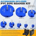 8 count PVC Pipe Reamer Kit - SCH40 Deburring Tool Kit (1/2" to 4 ...