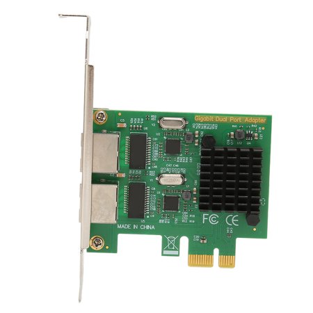 PCI E NIC Card, 2 Ports Ethernet Adapter Convenient Practical PCIe X1 ...
