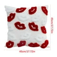 B Lip Design Pillowcase For Sofa And Bed Decoration Size 45X45Cm Red ...