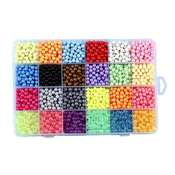 Goriertaly Water Fuse Beads Kit 24 Colors 3000 Beads Water Sticky Art ...