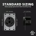 30 Amp 120V, NEMA TT-30R RV Flush Mount Power outlet,Straight Blade ...