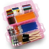 Casewin 3-Layer Things & Crafts Storage Box with 30 Adjustable ...