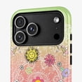 Boho Floral Mandala Tough Case for Apple iPhone, Dual-Layer ...