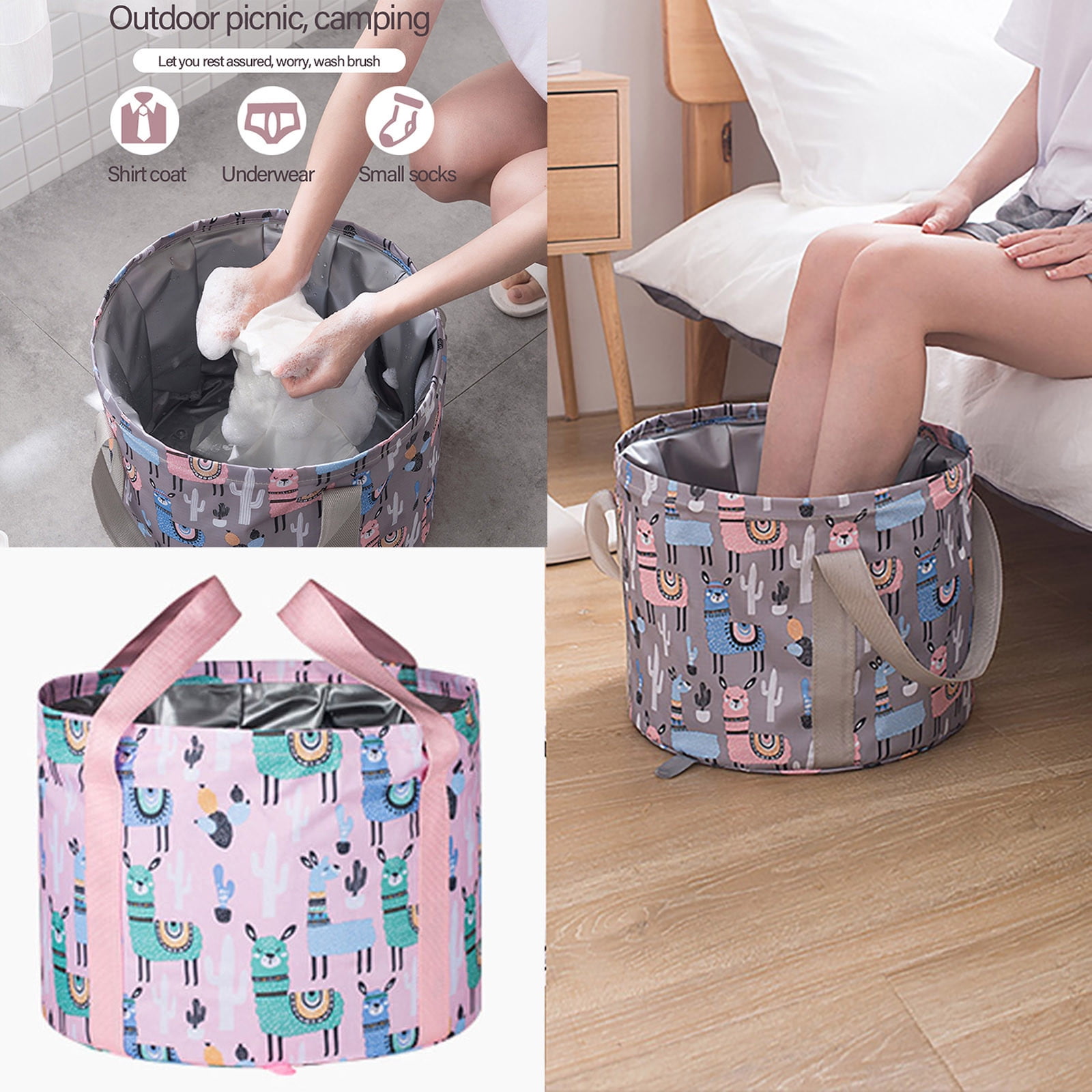 TANGNADE Foldable Water Basin Foot Soak Bucket Foot soak Bag ...
