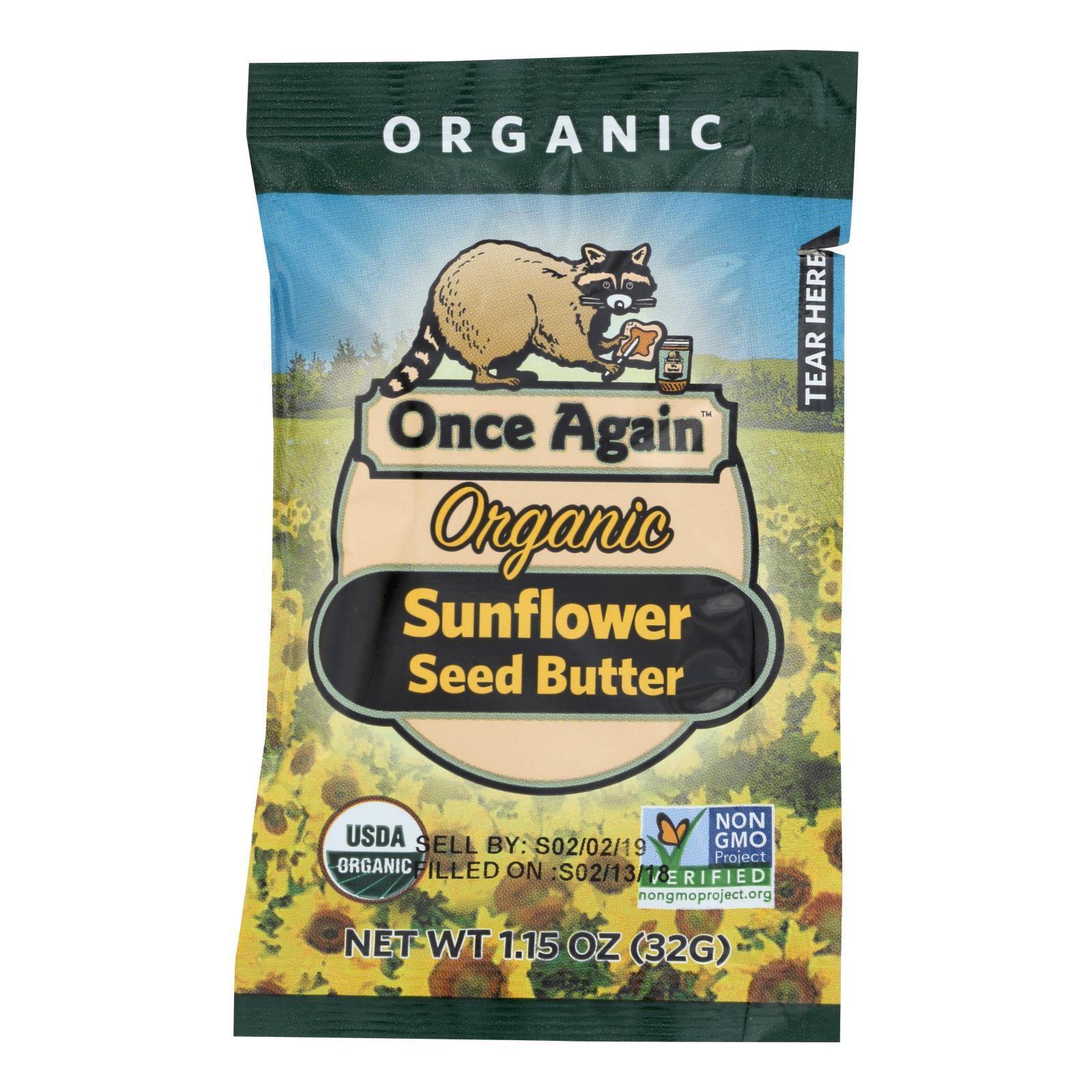 Once Again Organic Lightly Sweetened Creamy Sunflower Seed Butter 1.15 ...